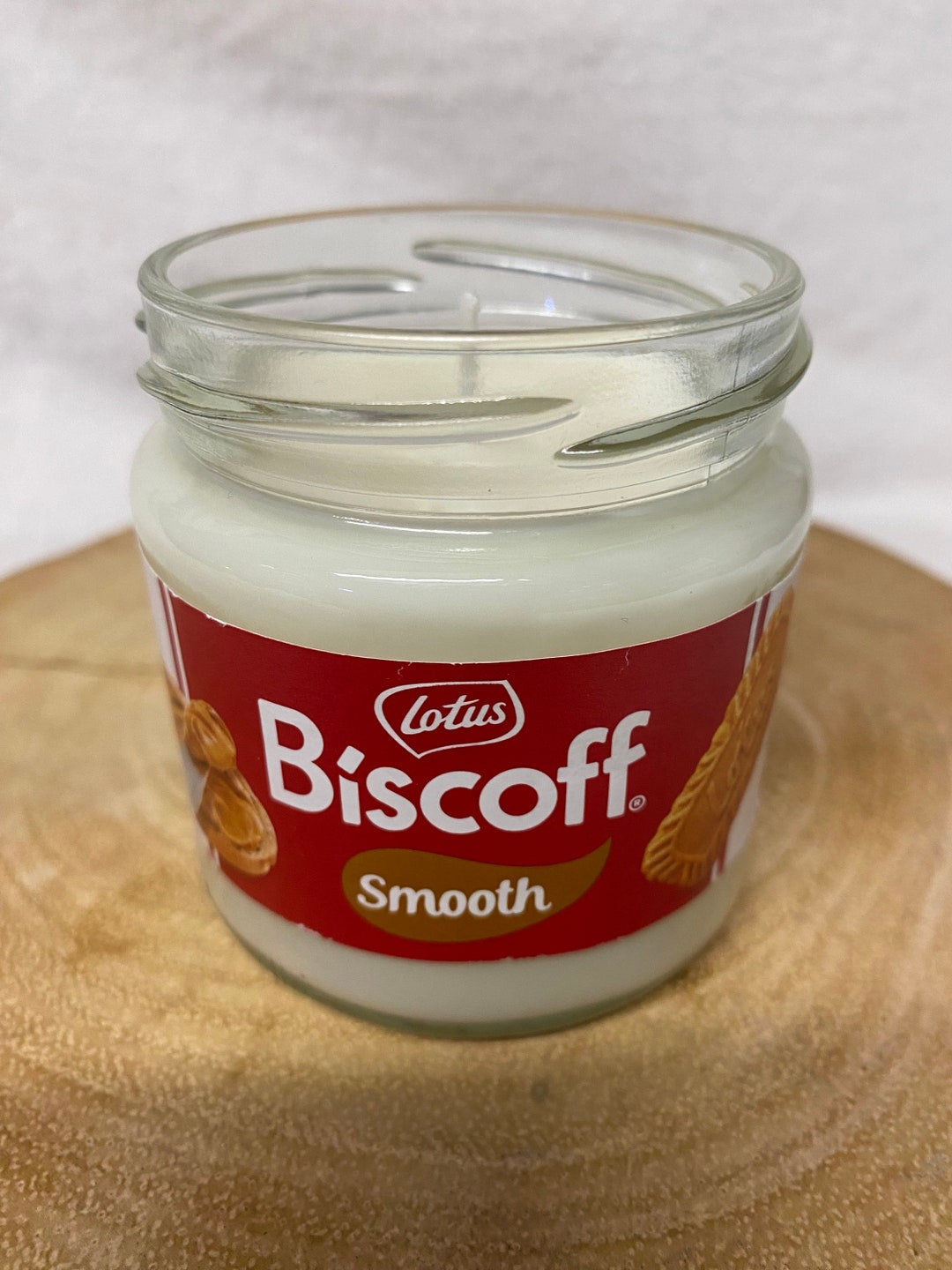 Lotus Biscoff Jar Candle Scented Free Postage - Etsy UK