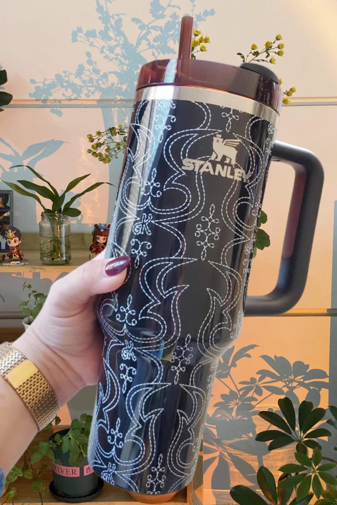 Customizable Western Ken Stanley 40oz Tumbler , Personalised Stanley ...