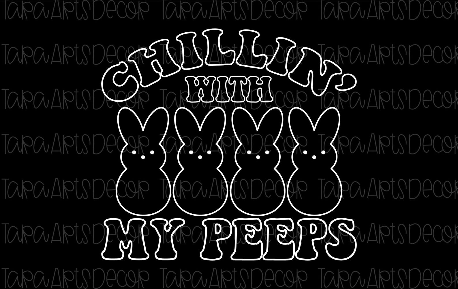 Chillin With My Peeps Svg, Easter Peeps Coloring Svg, Easter Svg ...