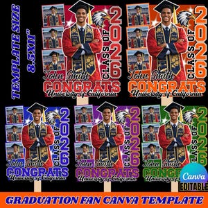 Graduation Fan Template 2026 Football - Etsy UK