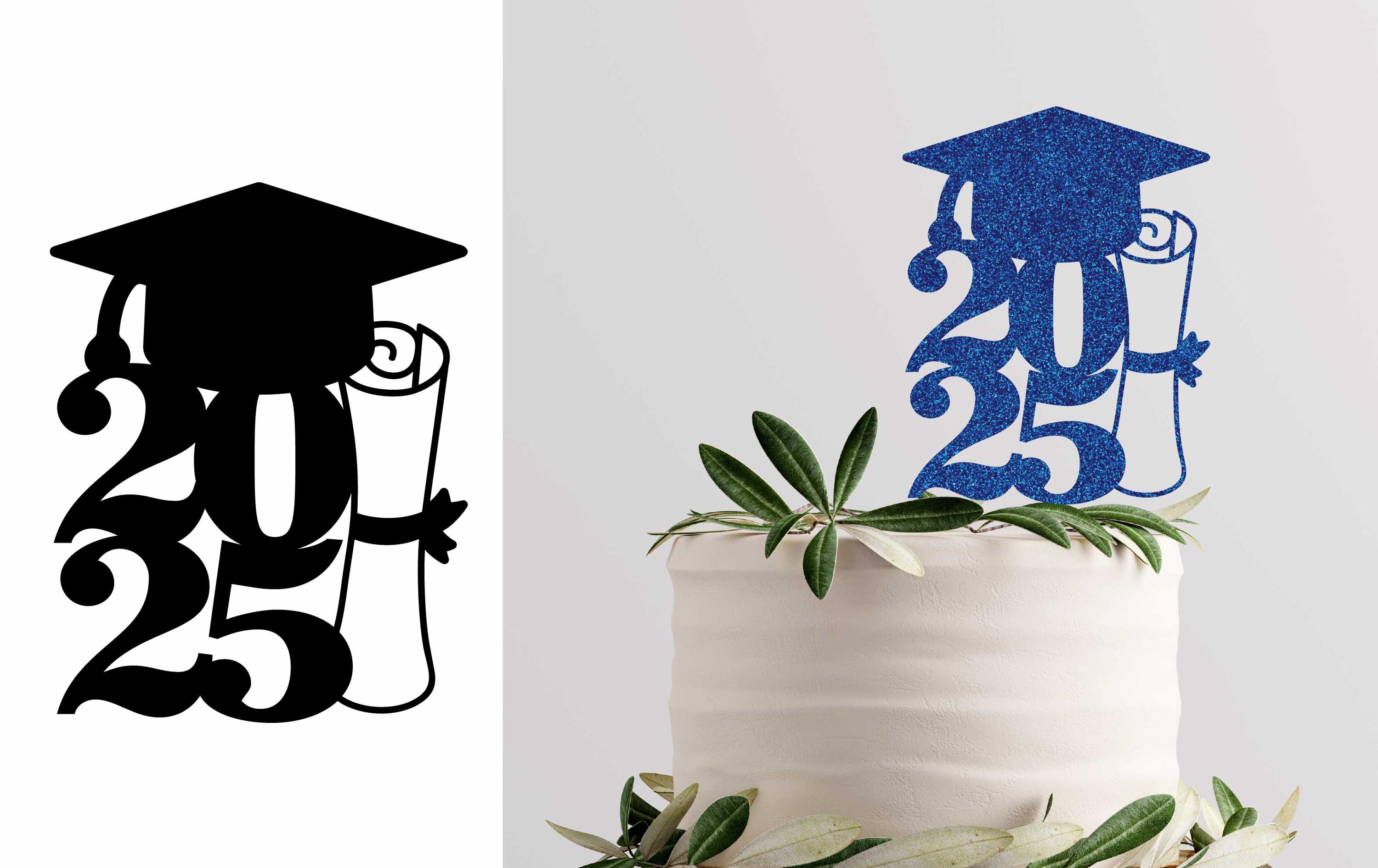 Graduation 2025 SVG Bundle, Graduation Cap Svg, Graduation Cake Topper ...