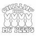Chillin With My Peeps Svg, Easter Peeps Coloring Svg, Easter Svg ...
