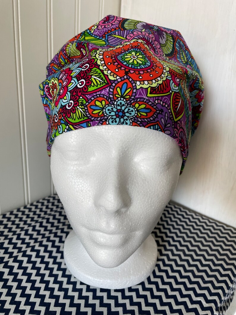 Colorful Cap. Nurse Cap, Patient Care Tech, Respiratory, Etc. Large Cap ...