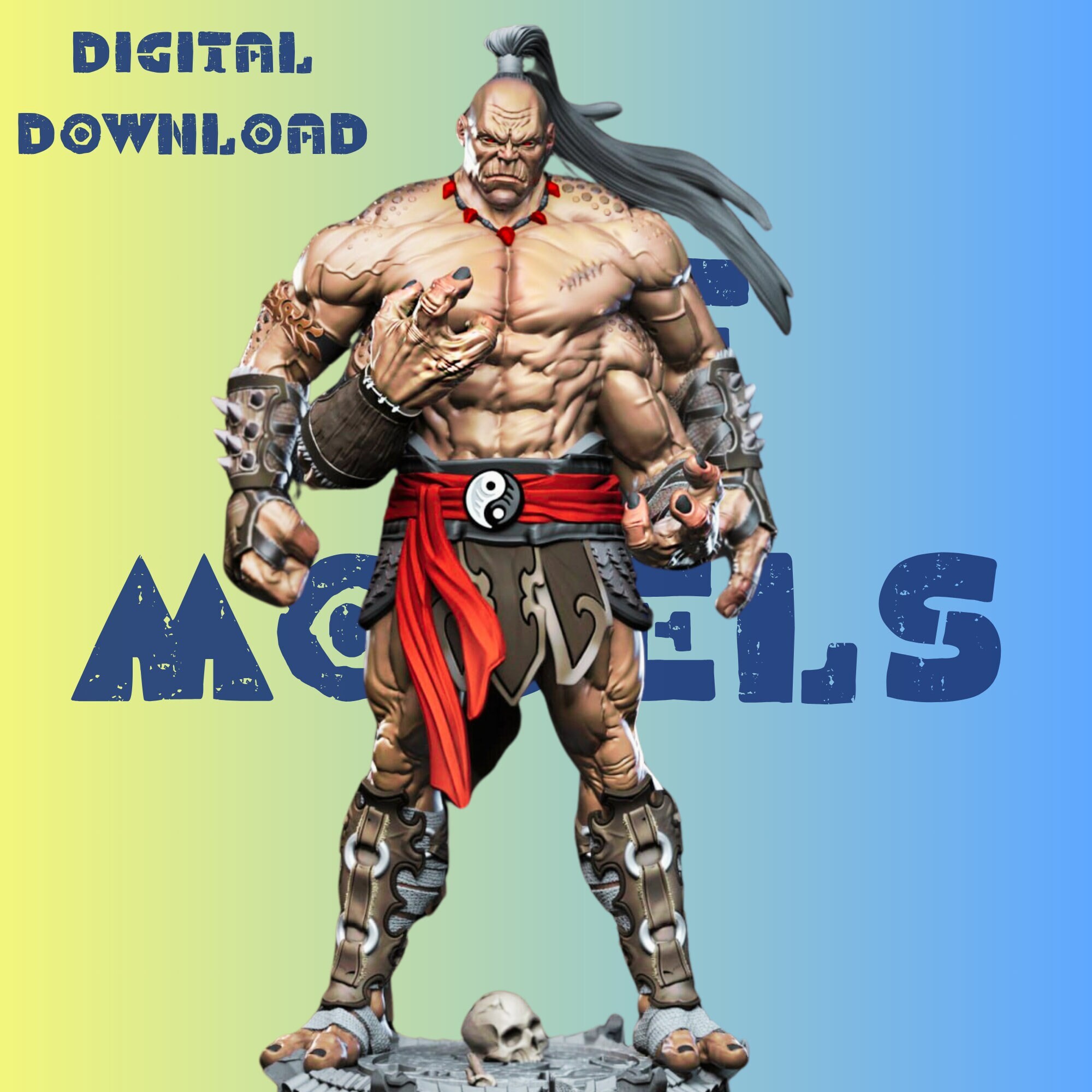 Gro Mrtal Kmbat Model STL File STL Model 3D Easy Printable File - Etsy