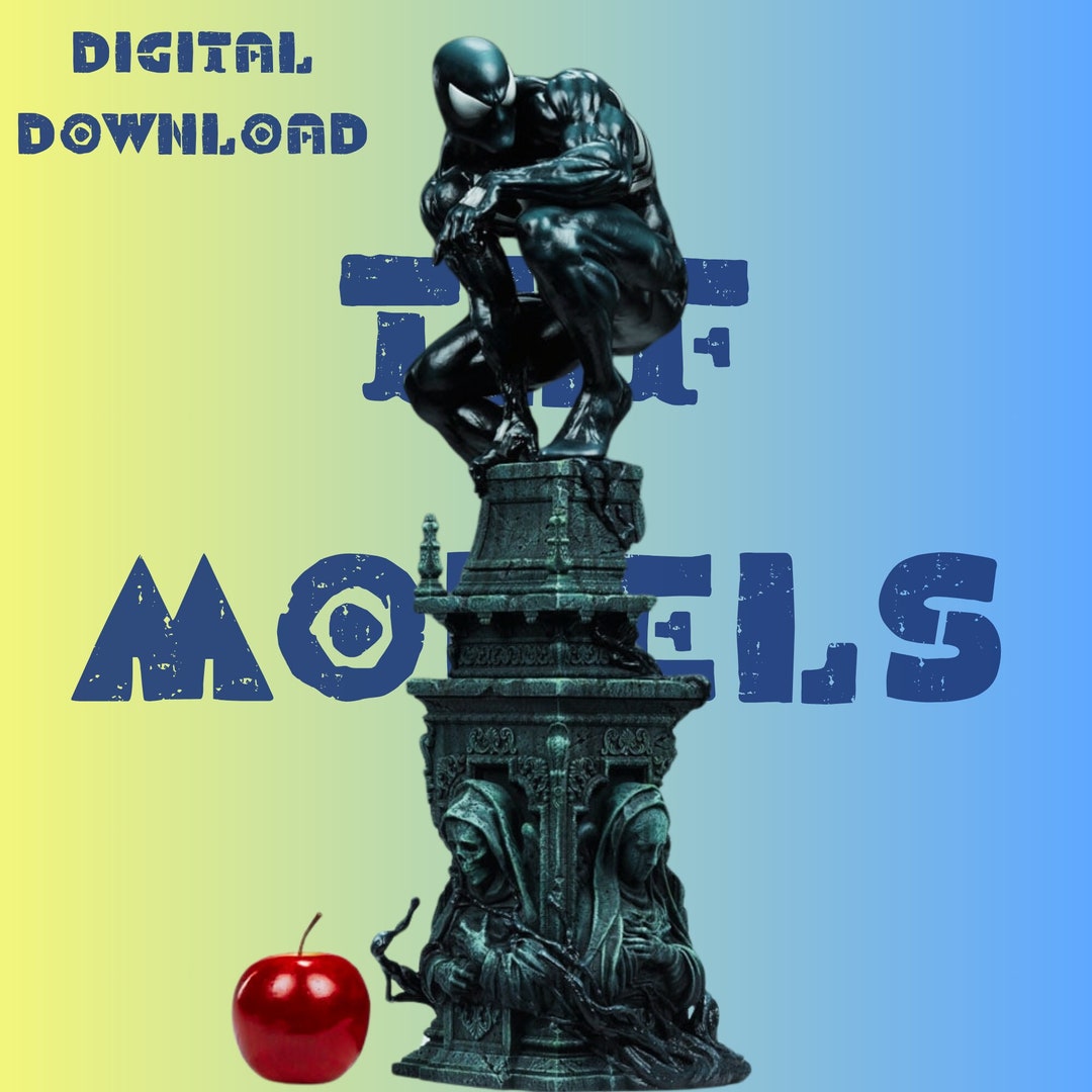 Black Spder Statue Model STL File STL Model 3D Easy Printable File - Etsy