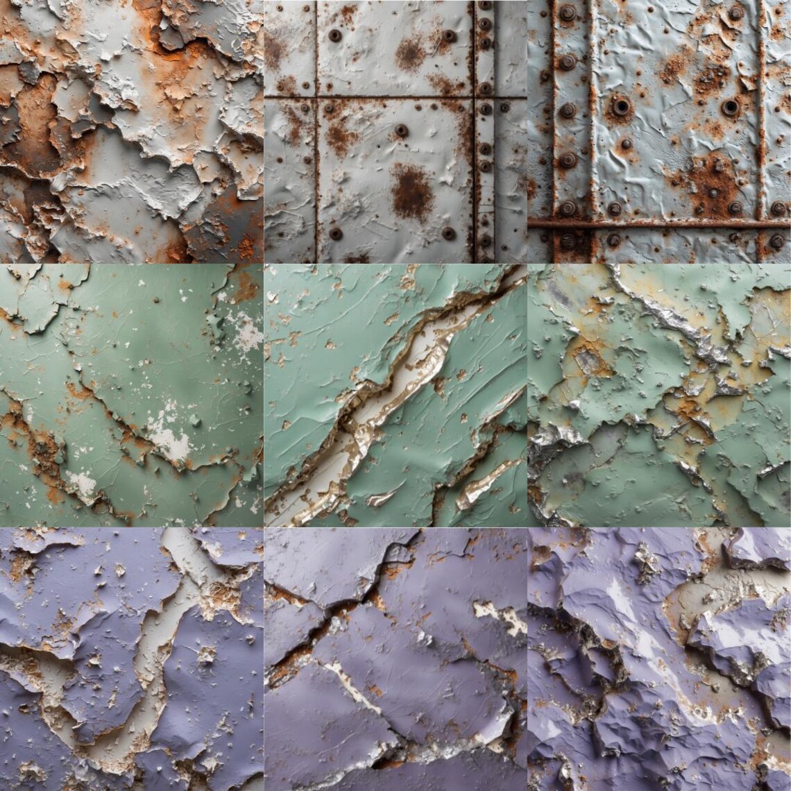 119 Rusted Metal Textures – Vintage Industrial Designs (digital ...