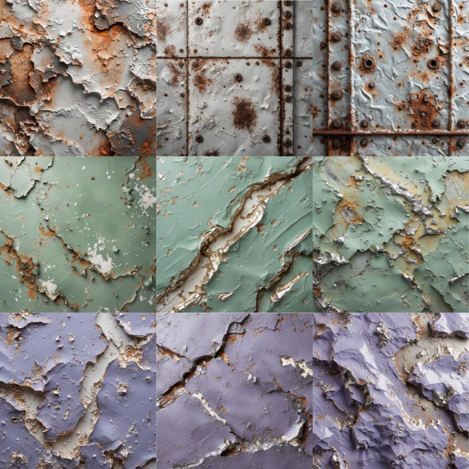 119 Rusted Metal Textures – Vintage Industrial Designs (digital ...