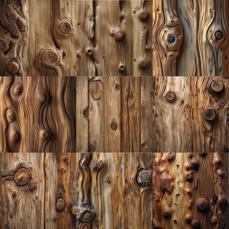 65 Wood Texture Designs, Digital Wood Textures Bundle, Digital File ...