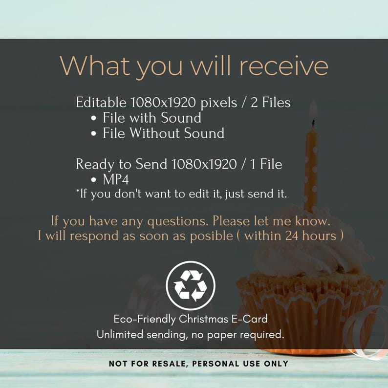Editable Happy Birthday E-card Template | Instant Download ...