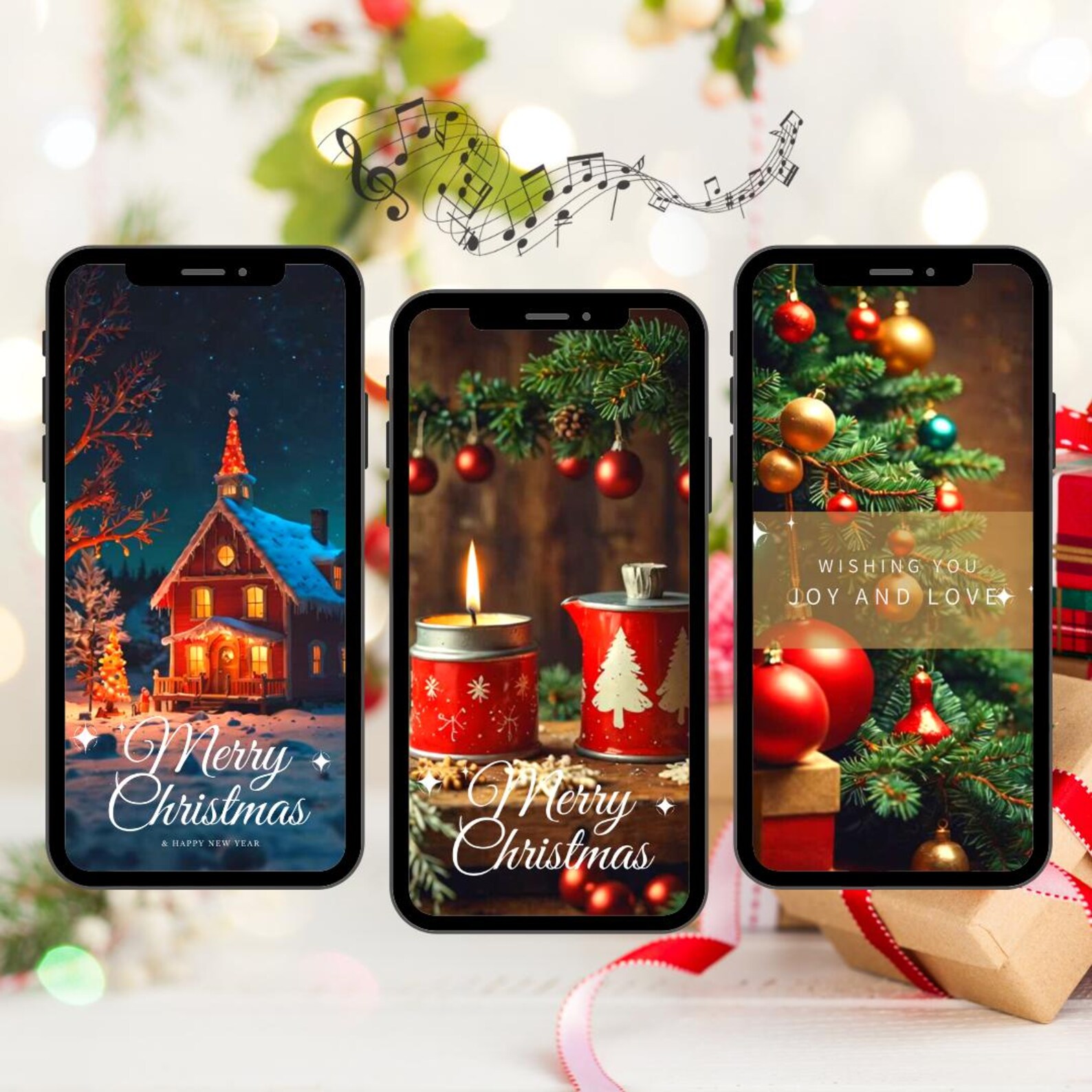 Animated Christmas E-card, Festive Holiday Greeting (instant Download ...