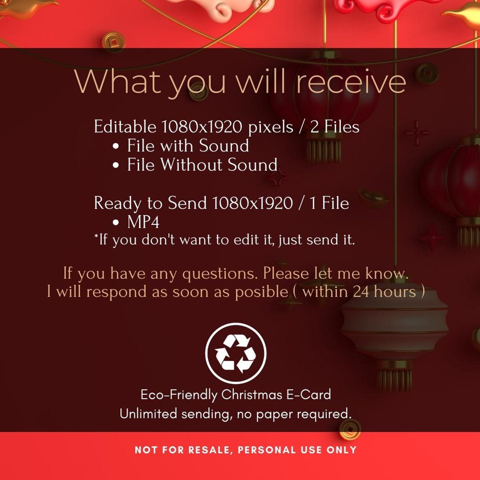 Personalized Animated Chinese New Year 2025 E-card – Festive Holiday ...