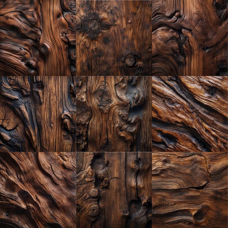 65 Wood Texture Designs, Digital Wood Textures Bundle, Digital File Download, 65 High-resolution ...