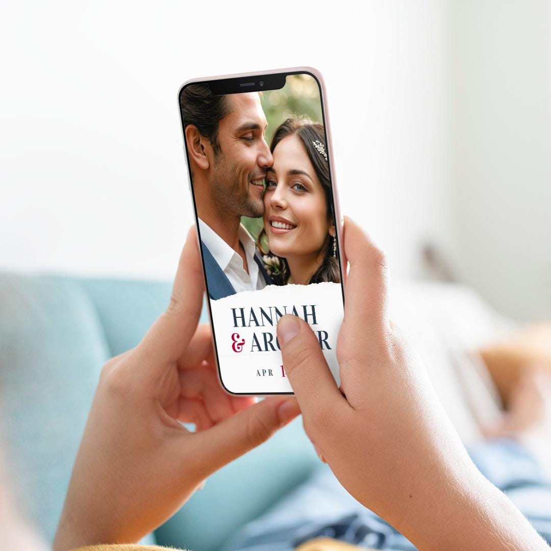 Editable Wedding E-card Template | Customizable Digital Invitation for ...