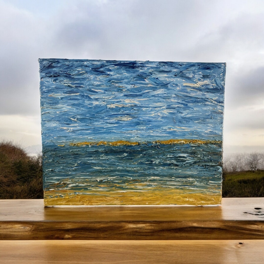 Sandbars - 16 X 20 Landscape Oil Painting on Stretched Canvas, Original ...