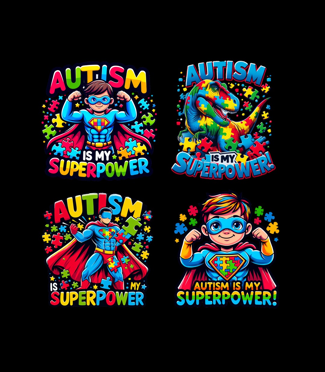 Autism is My Superpower Png Bundle Autism is My Super Power Digital ...