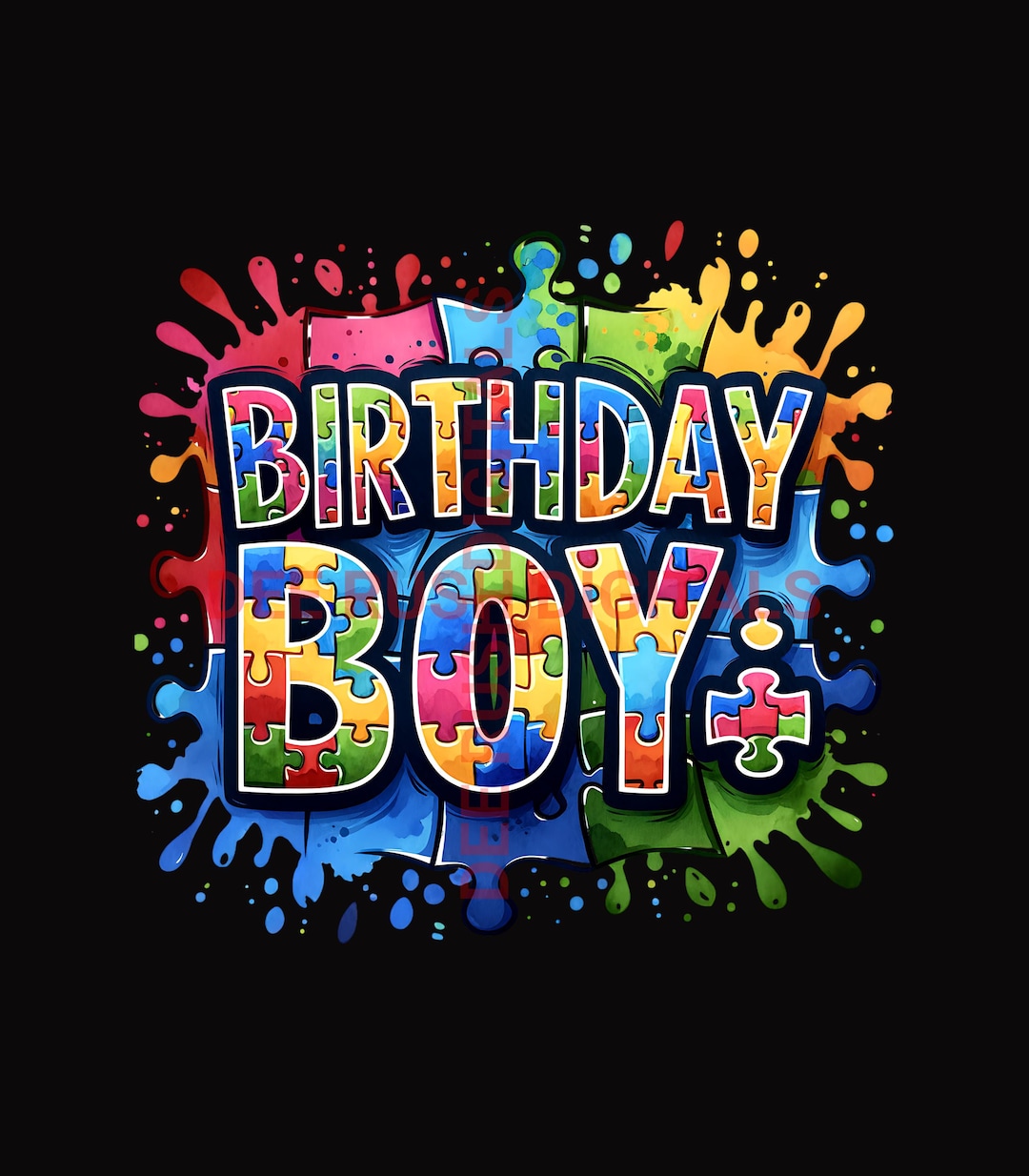 Autism Boy Birthday Png, Autism Birthday Png, Autism Birthday, Birthday ...