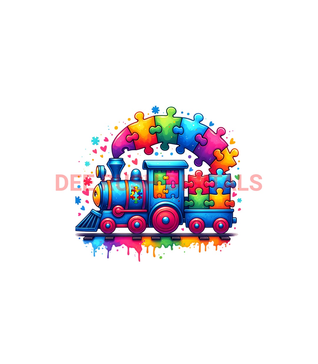 Autism Train Png - Autism Awareness Puzzle Train - Digital Autism Train ...