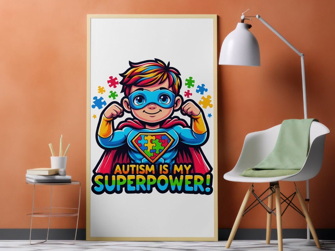 Autism Superhero PNG: Autism Awareness Digital Download - Etsy