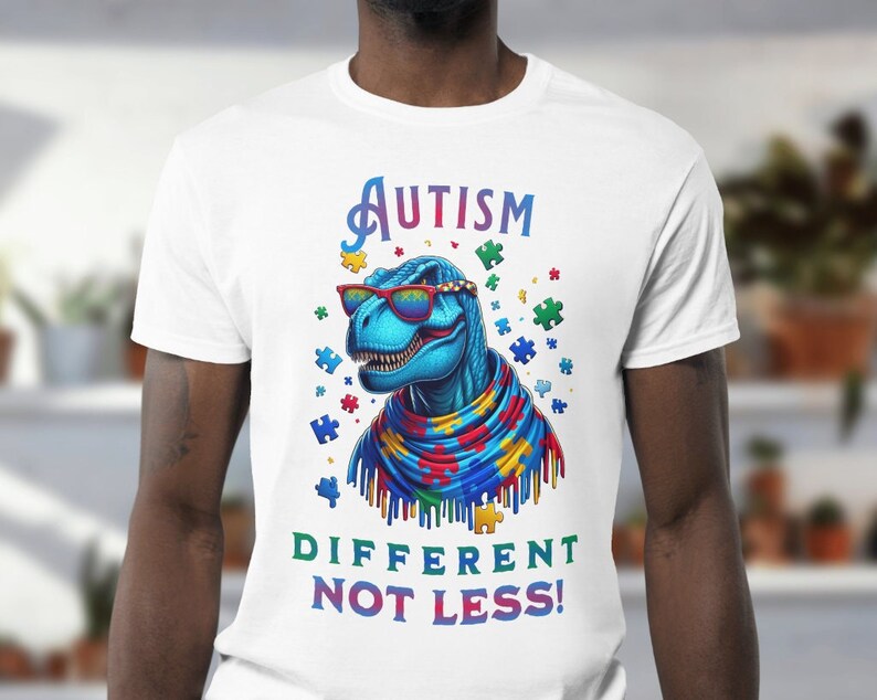Autism Different Not Less Png Autism T-rex Dinosaur Different Not Less ...