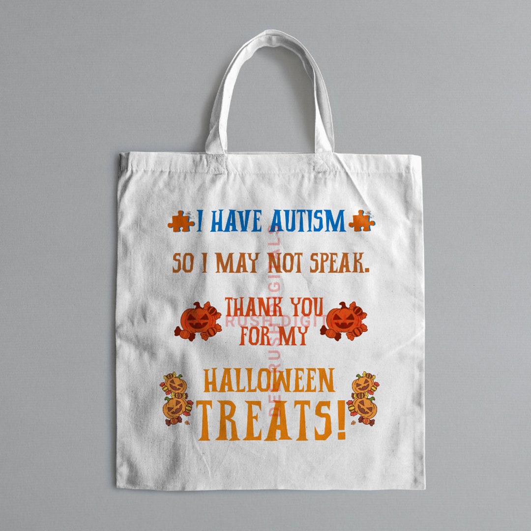 Autism Kids Halloween Png - Autism Halloween Bag Png - Autism Halloween ...