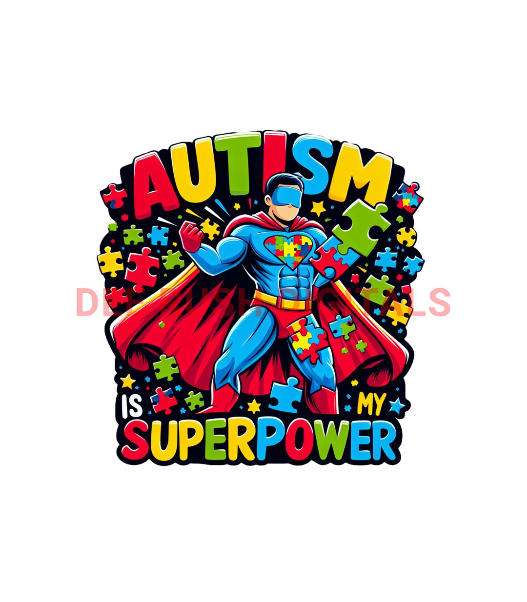 Autism Png Autism is My Super Power Png Super Hero Birthday Png Super ...
