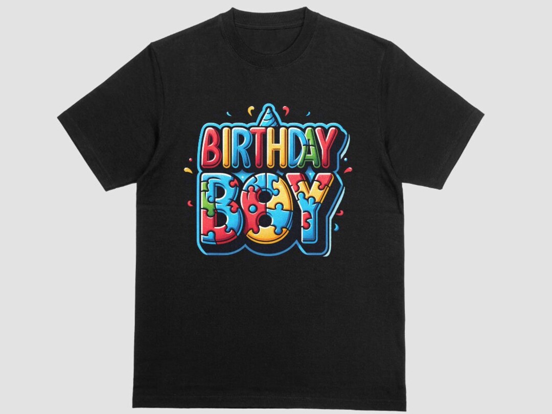 Autism Awareness Birthday Boy PNG: Puzzle Piece Design (digital ...