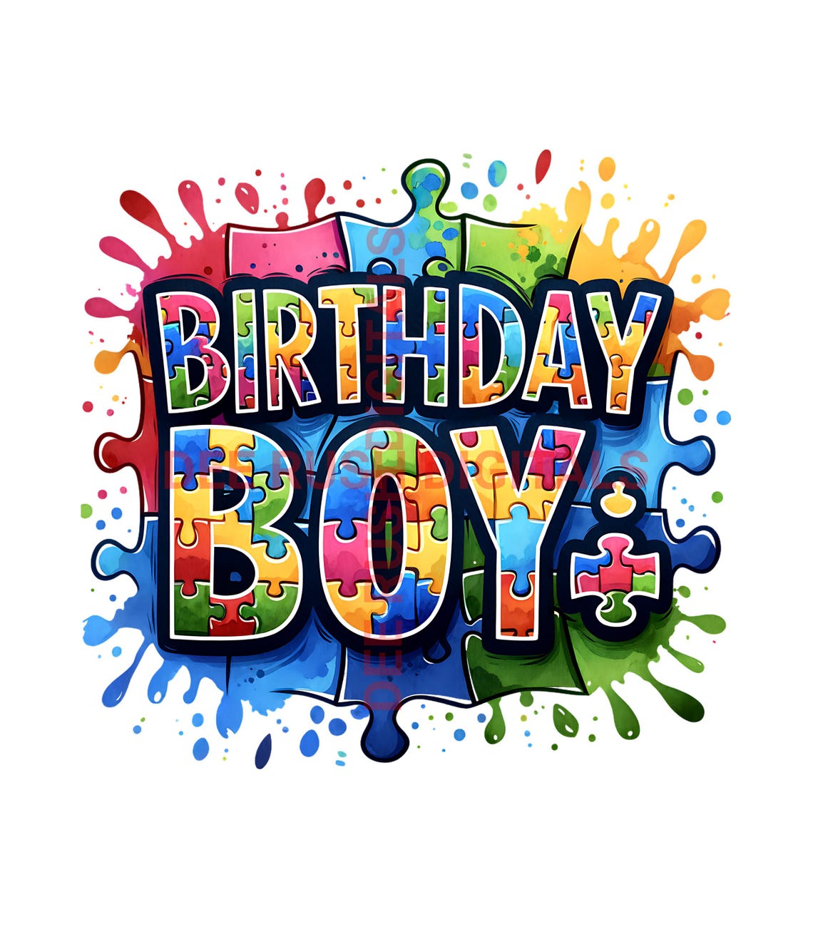 Autism Birthday Png, Autism Boy Birthday Png, Autism Birthday, Birthday ...
