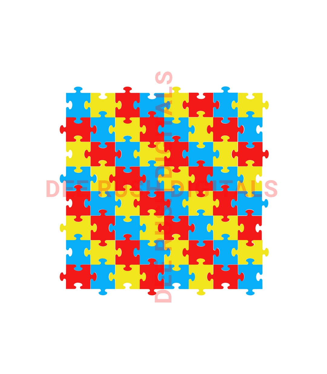 Autism Png Autism Puzzle Pattern Autism Awareness Digital Paper Png ...