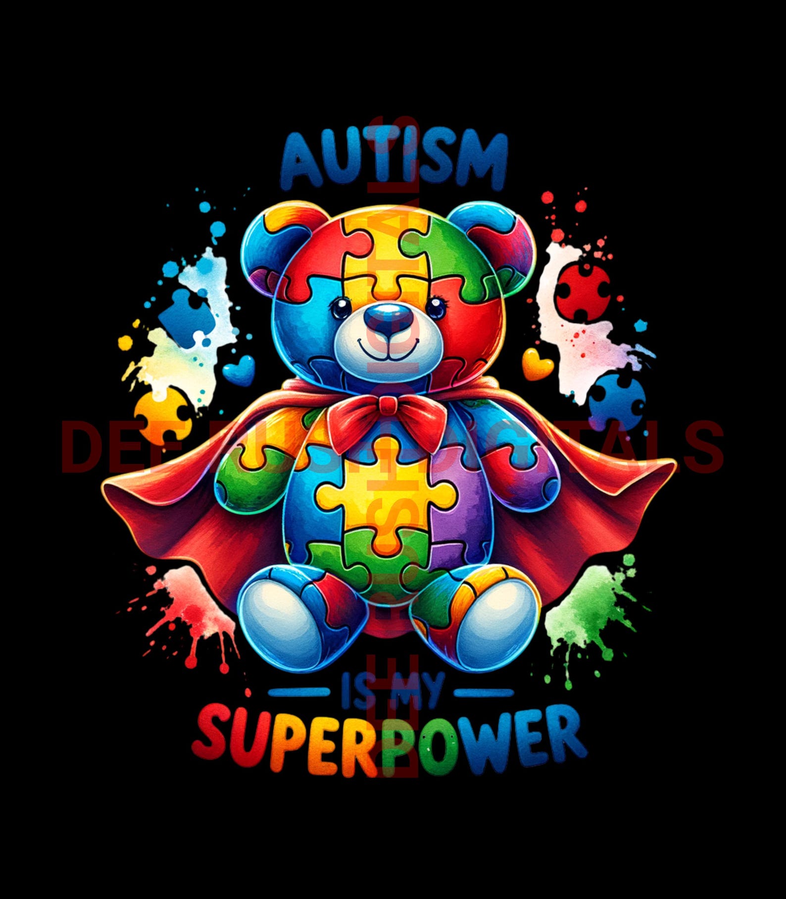Autism is My Superpower Teddy Png, Autism Bear Png, Autism Awareness ...