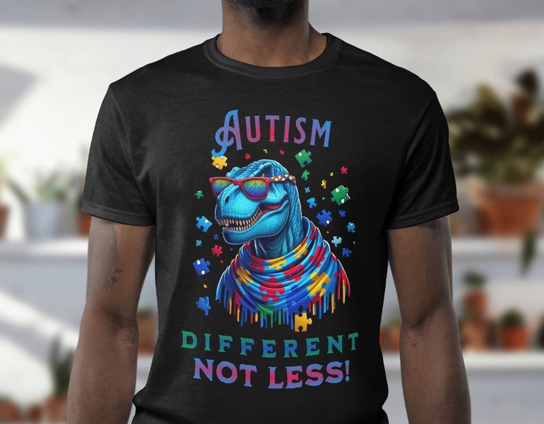 Autism Different Not Less Png Autism T-rex Dinosaur Different Not Less ...