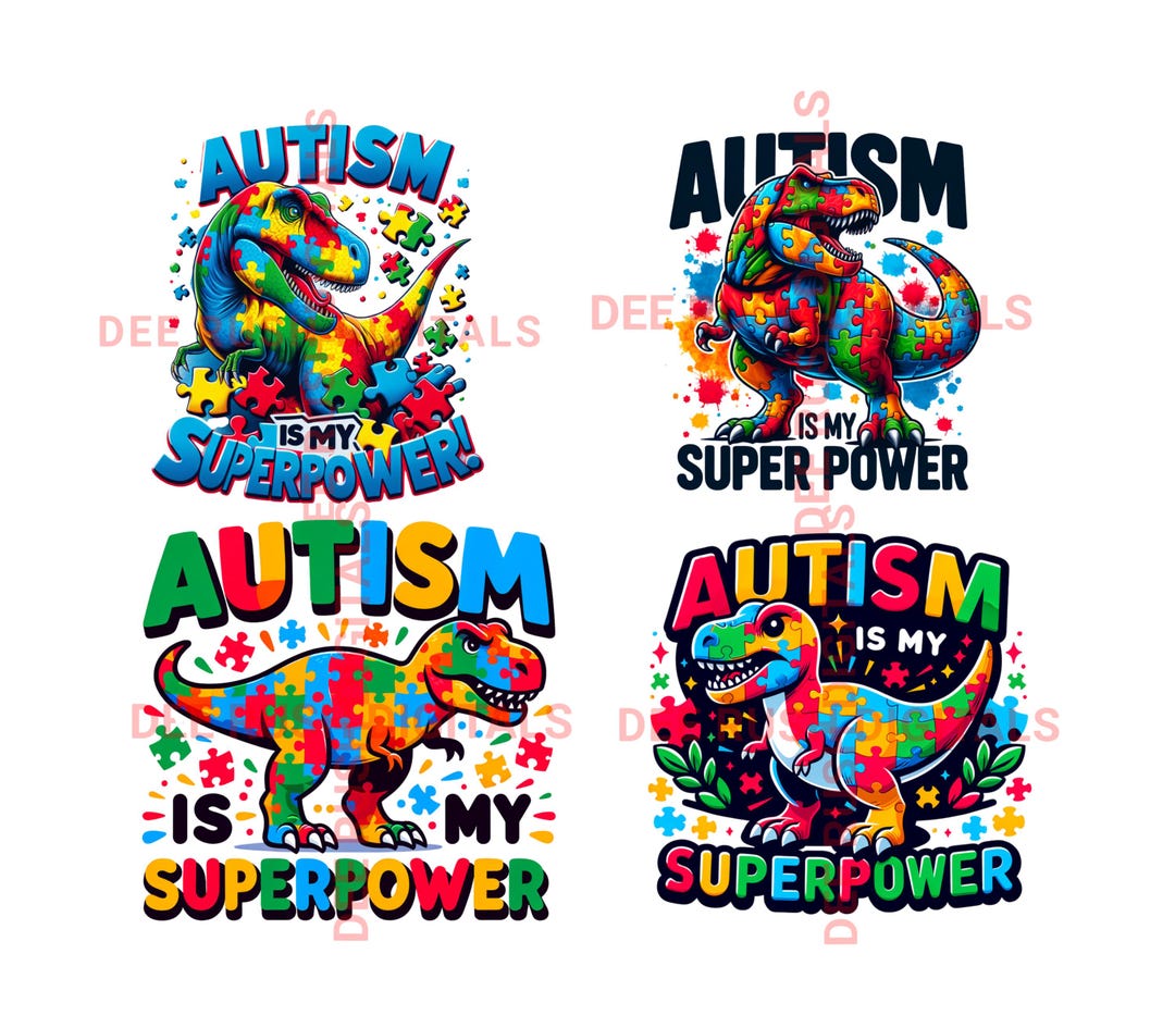 Autism is My Superpower Png Bundle, Autism Awareness Sublimation Design ...