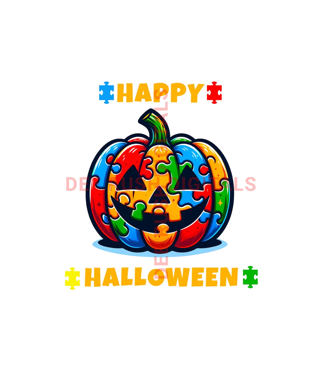 Autism Halloween Png - Autism Pumpkin Png - Autistic Halloween - Kids ...