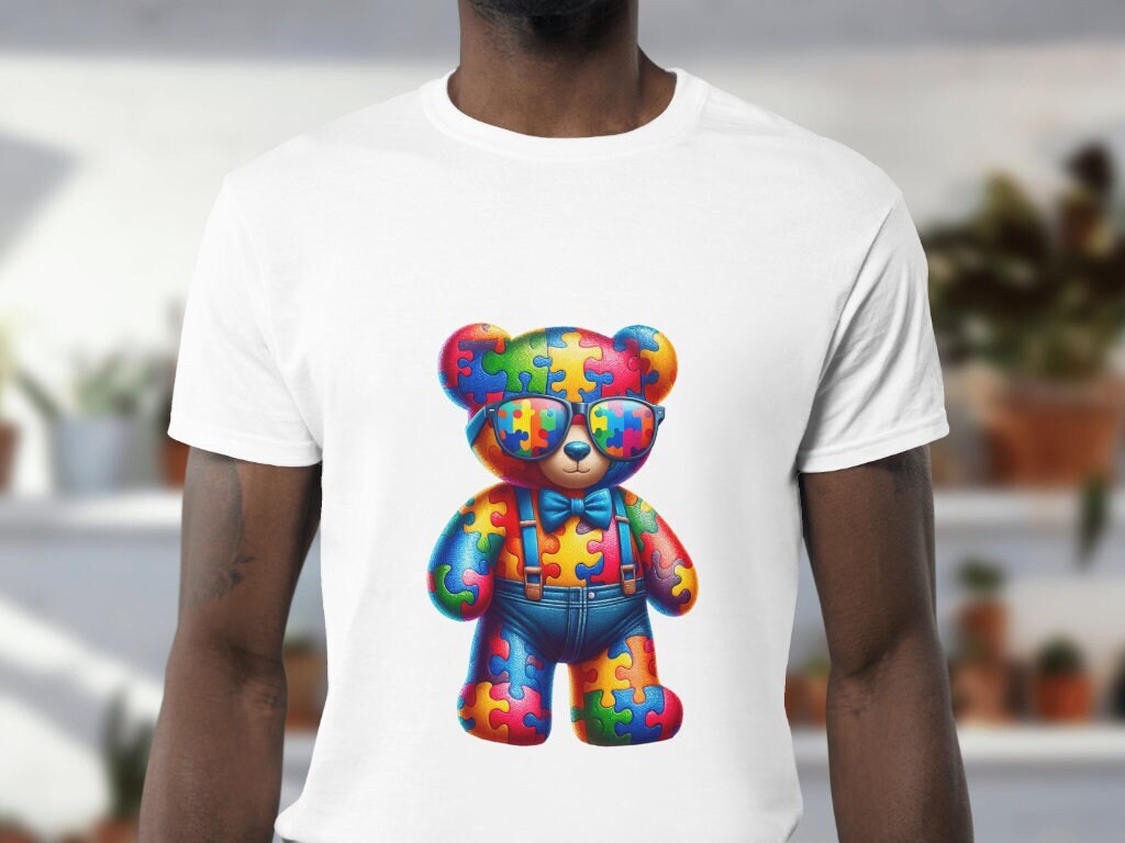 Autism Teddy Bear Png Autism Teddy Bear Puzzle Pattern Autism Bear ...