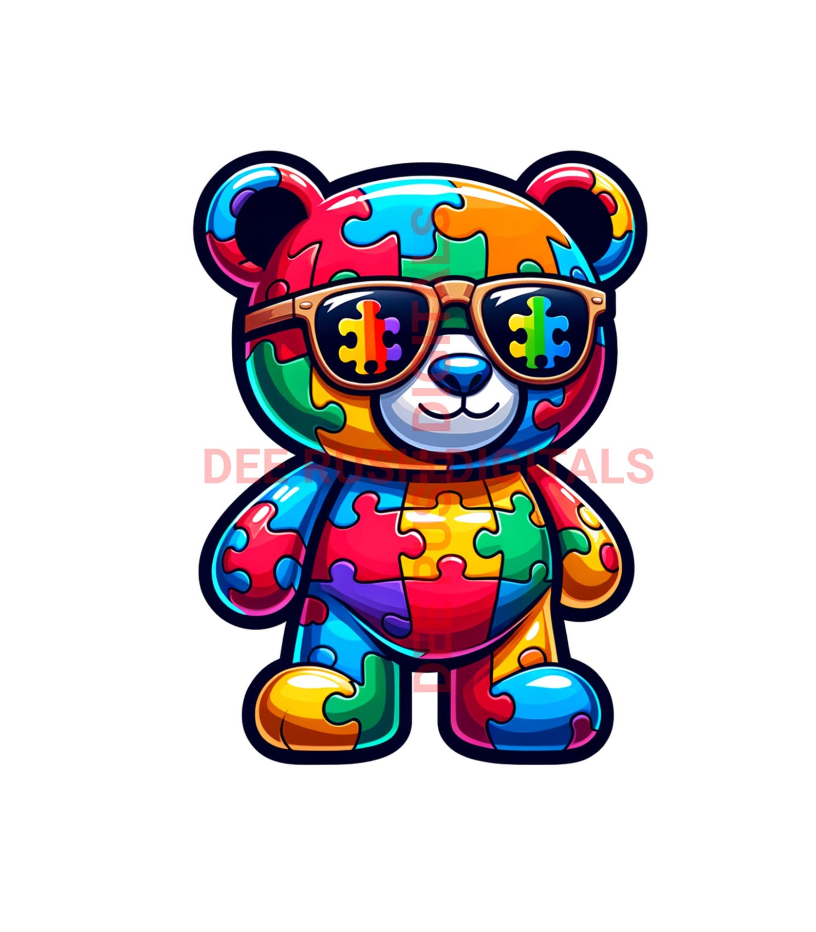 Autism Teddy Png, Autism Bear Png, Autism Awareness Teddy Png, Teddy ...