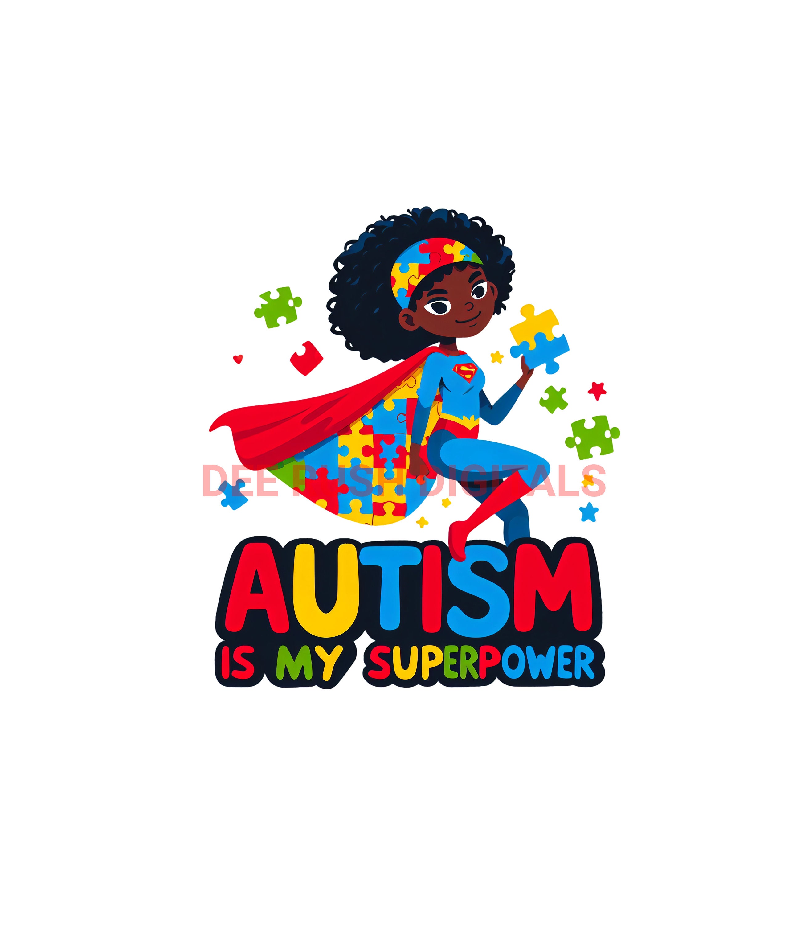 Autism is My Superpower PNG Autism Super Power Png Black Girl Autism is ...