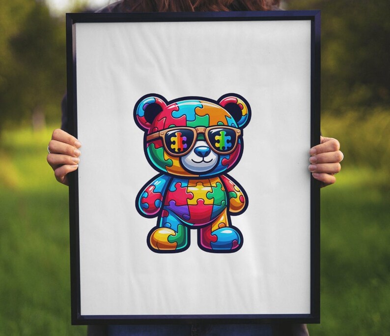 Autism Teddy Png, Autism Bear Png, Autism Awareness Teddy Png, Teddy ...