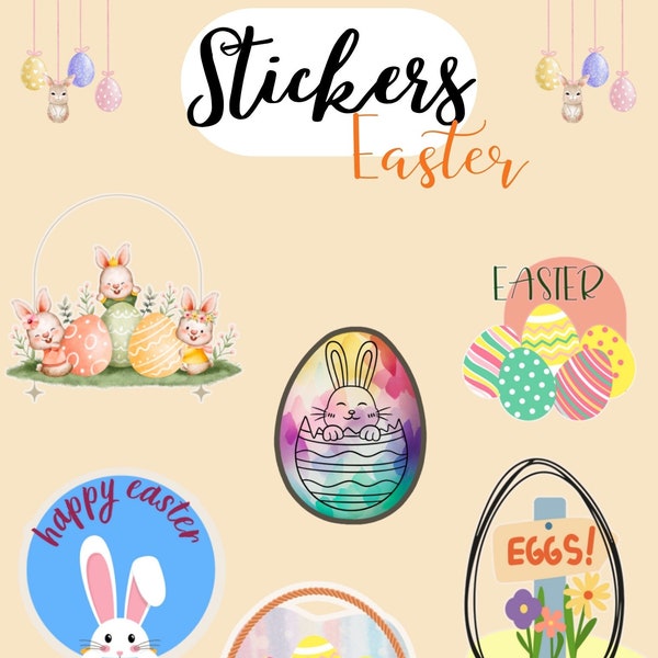 Easter Stickers - Etsy