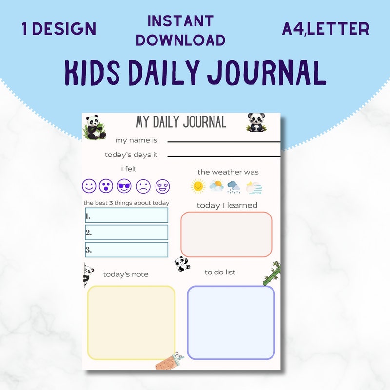 Daily Journal Printable - Etsy