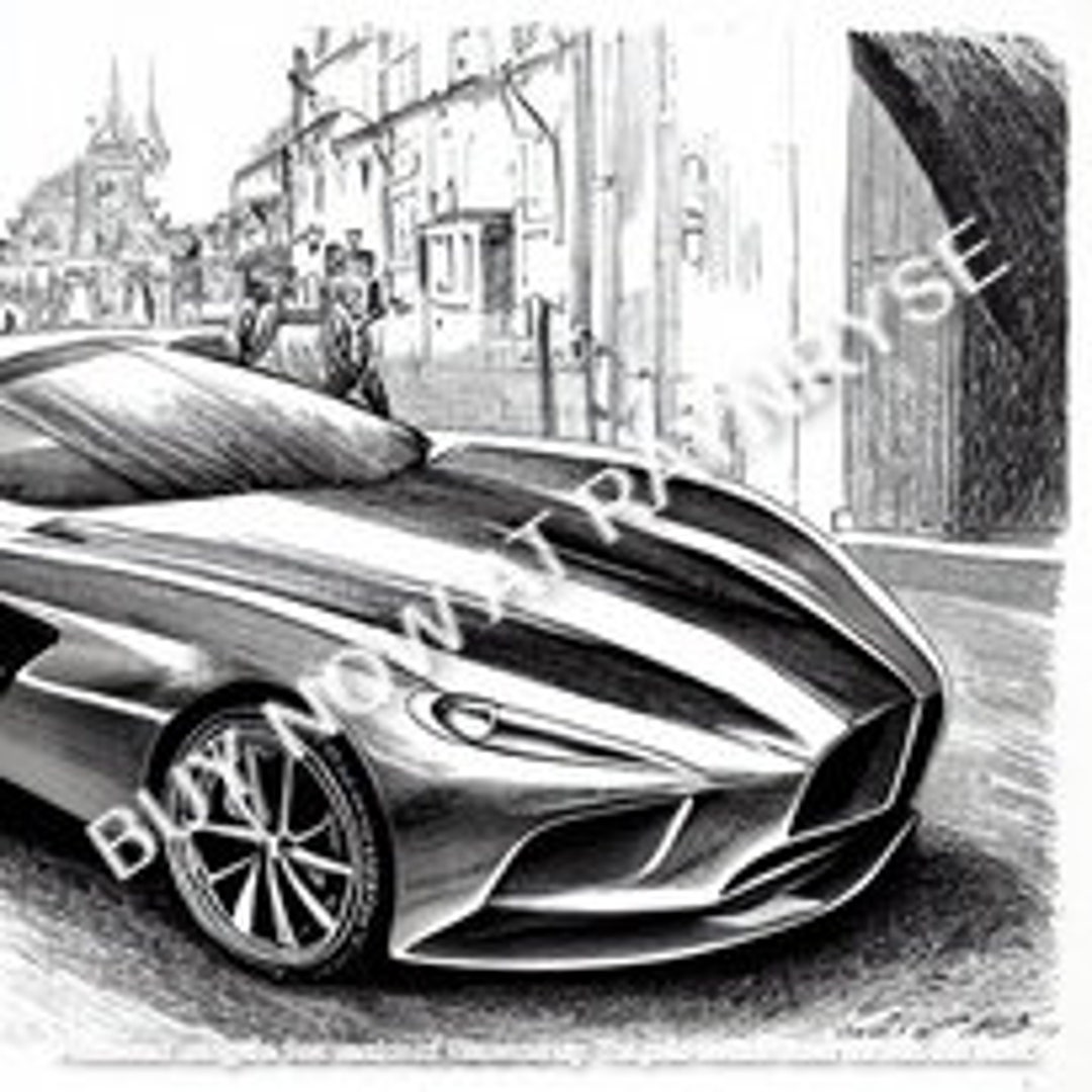 Hand Drawn Supercar Poster, Instant Download Free Delivery - Etsy