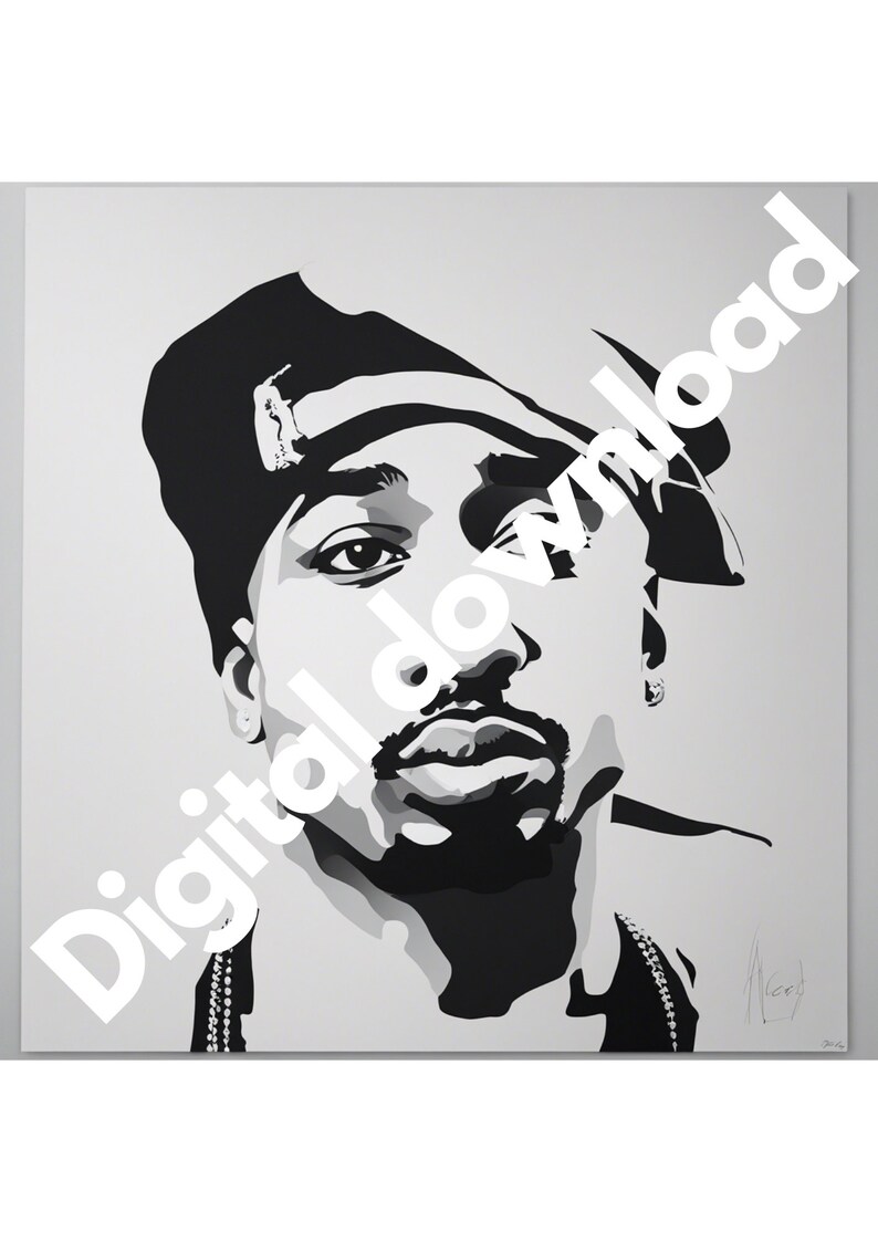 Tupac II Art Tupac Shakur II Modern Art Tupac - Etsy