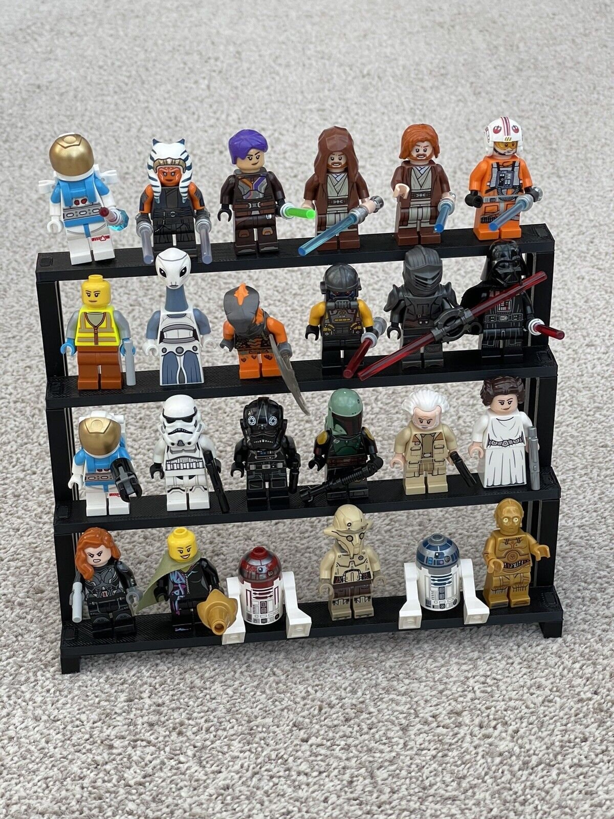 Elegant 3D Printed Display Stand for 24 LEGO Minifigures - Perfect for ...