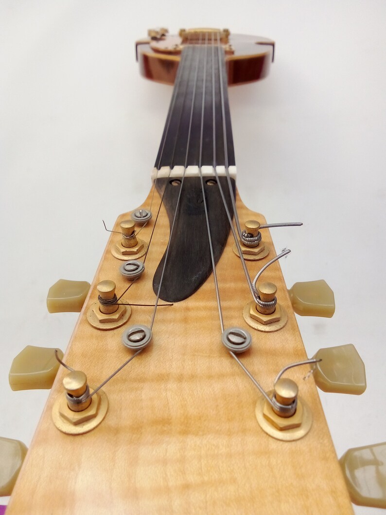 Reclaimed Wood Semiacousticfretless Guitar Gibson Pickup Walnut Arm ...