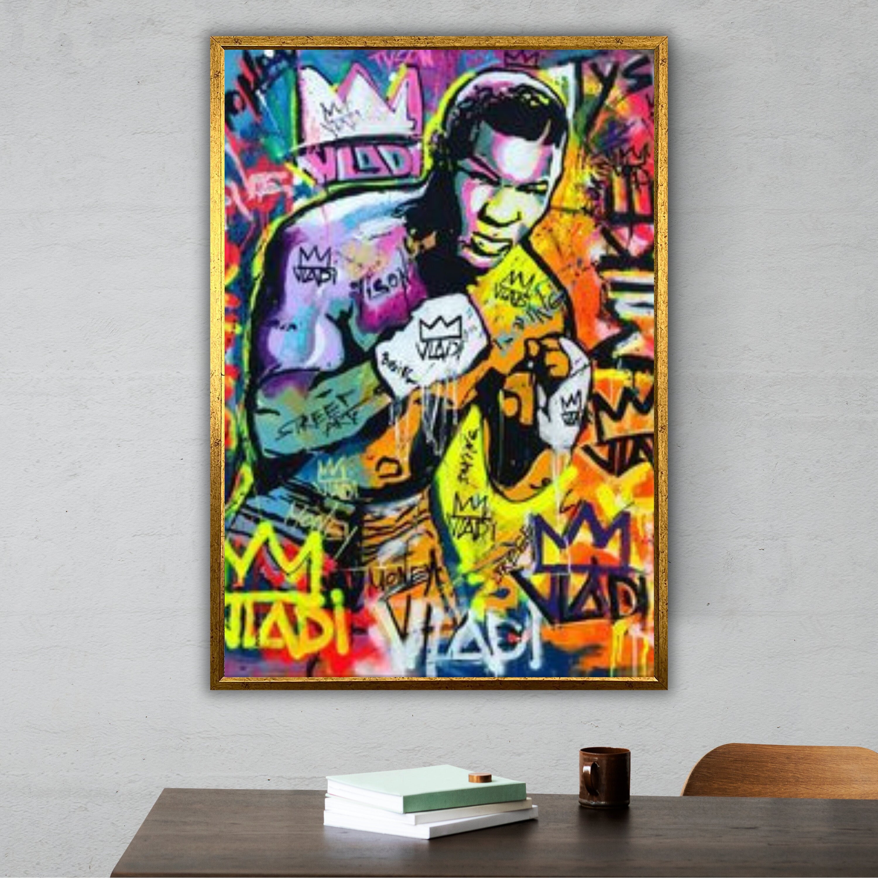 Mike Tyson Banksy Style Graffiti Wall Art Print, Ready to Hang, Artist ...