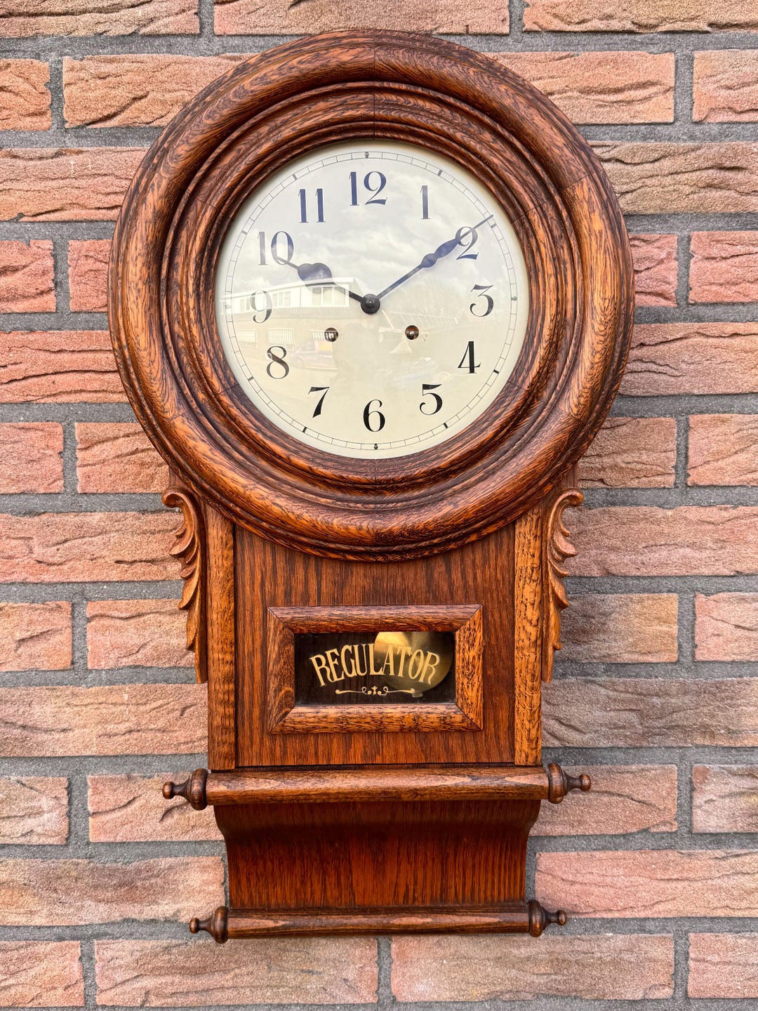 Vintage Solid Oak Hermle Pub Clock/school Clock. - Etsy