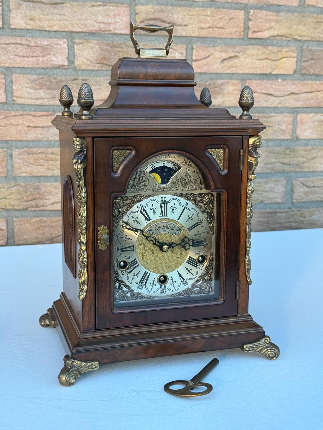 Unique Classic Dutch WUBA Warmink Table Clock With Westminster Quarter ...