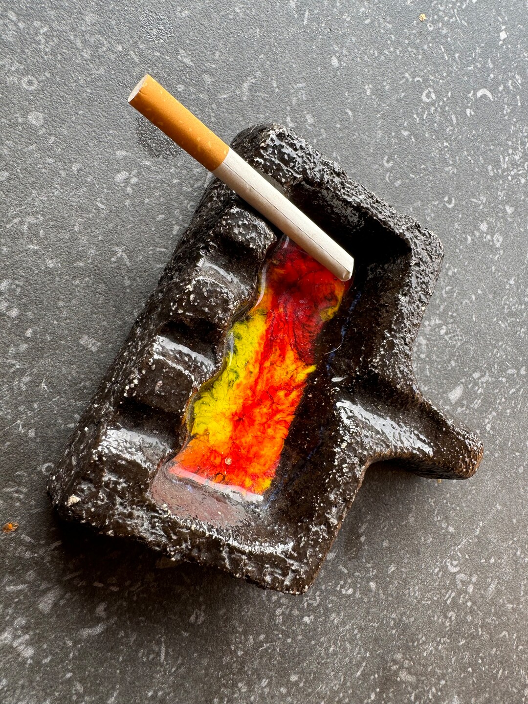 Vintage Retro Ceramic Fat Lava Ashtray From the 1960s. for Cigars and ...