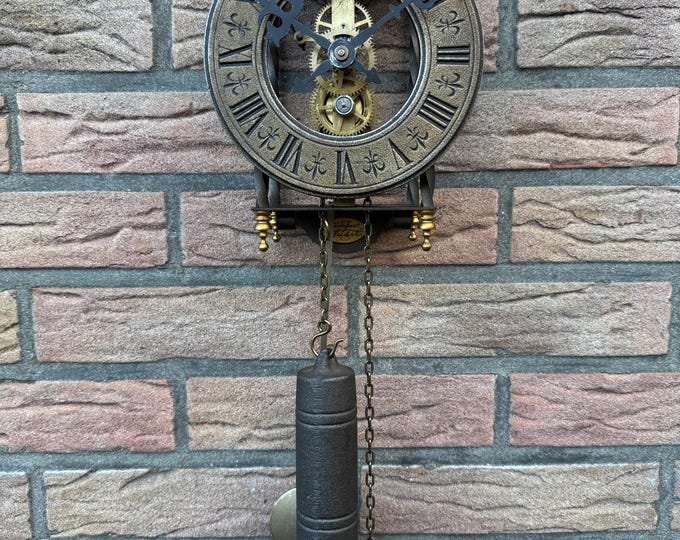 Special Vintage Tempus Fugit Skeleton Pendulum Wall Clock With Bell. - Etsy