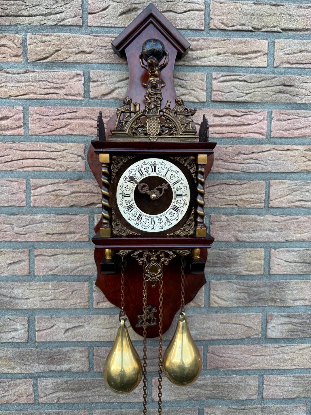 Well-maintained Walnut Zaanse Pendulum Clock With 2 Weights, 1960s. - Etsy
