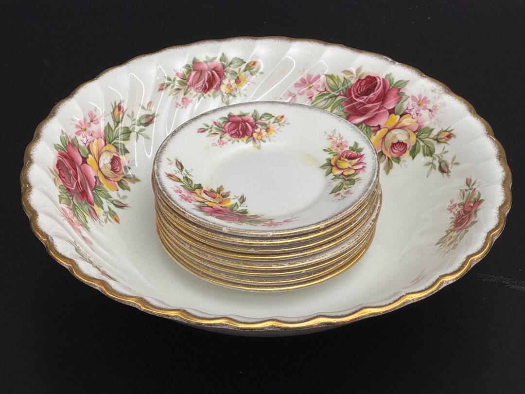 8 Vintage Old Foley James Kent Plates and a Bonbon Serving Dish ...