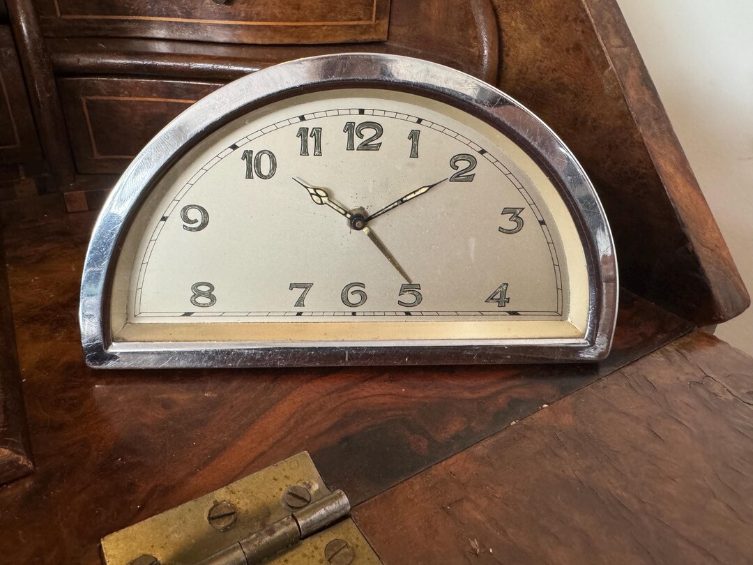 Vintage Semi-circle Alarm Clock Art Deco 1930. DEFECTIVE - Etsy